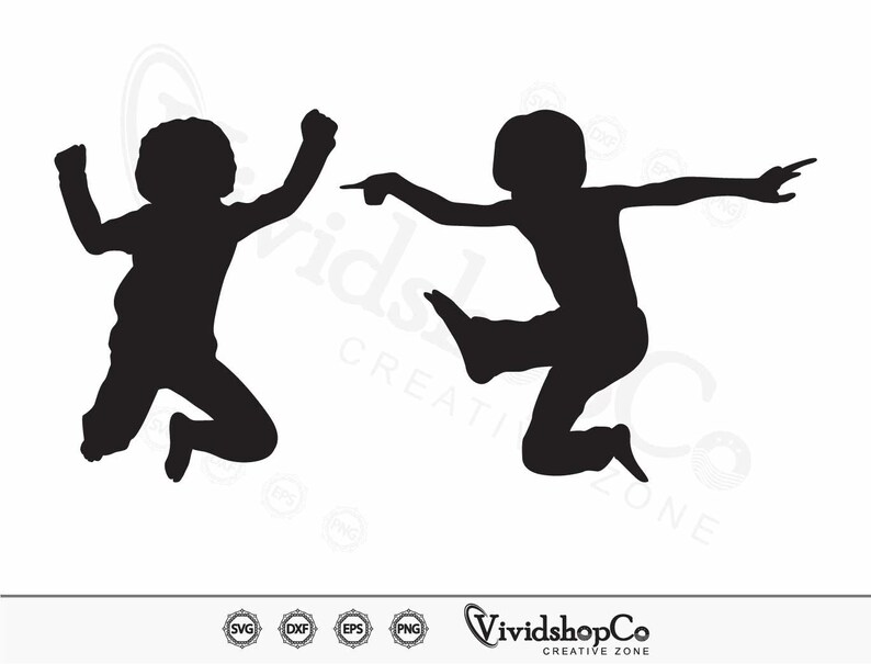 Kids Jumping SVG, Jumping Children Svg, Jumping Svg, Jump Svg, Clipart ...