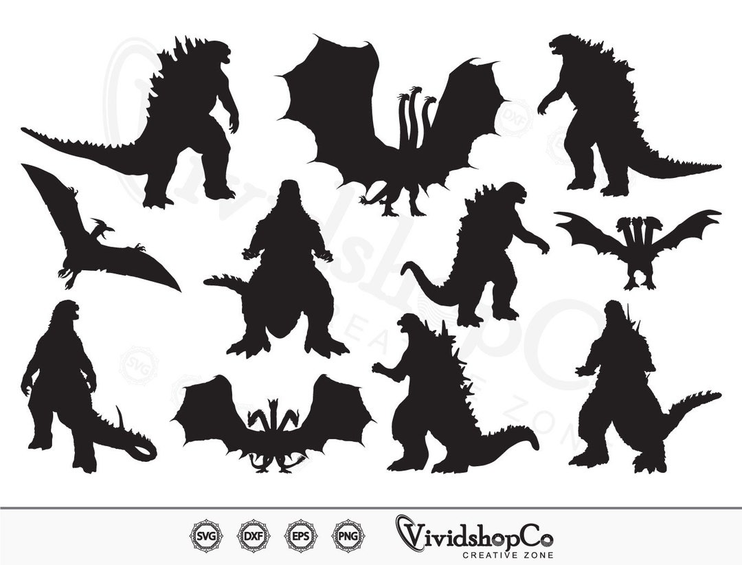 Godzilla SVG, Rodan Godzilla Svg, Godzilla Monster Svg, Ghidorah Svg ...
