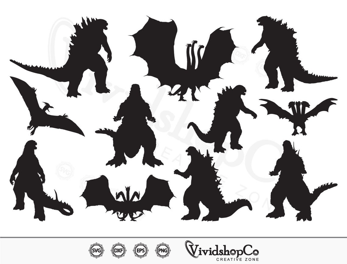 Godzilla SVG, Rodan Godzilla Svg, Godzilla Monster Svg, Ghidorah Svg ...