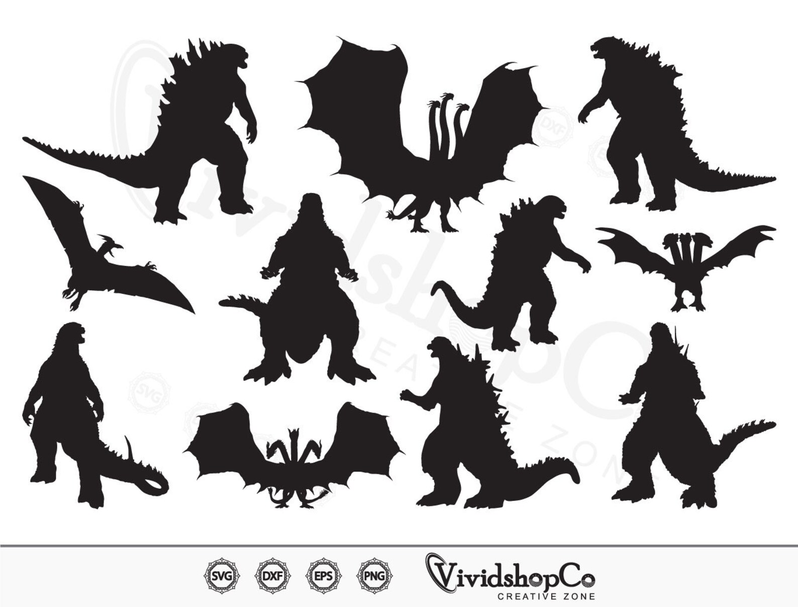 Godzilla SVG, Rodan Godzilla Svg, Godzilla Monster Svg, Ghidorah Svg ...