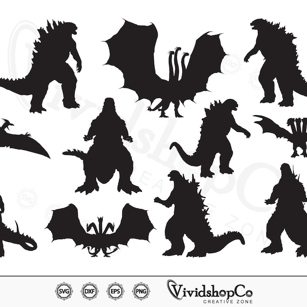 Godzilla Dxf - Etsy