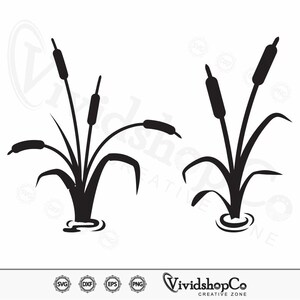 Cattail SVG, Grass Svg, Bulrush Plant Svg, Cattail Flower Svg, Clipart ...