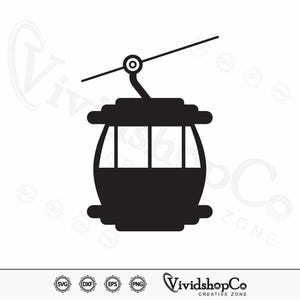 Cable Car SVG, Gondola Lift Svg, Aerial Tramway Svg, Clipart, Cut Files ...