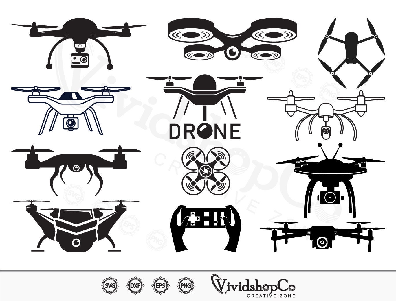 Drone Svg Uav Svg Aircraft Svg Camera Drone Svg Drone Etsy Canada
