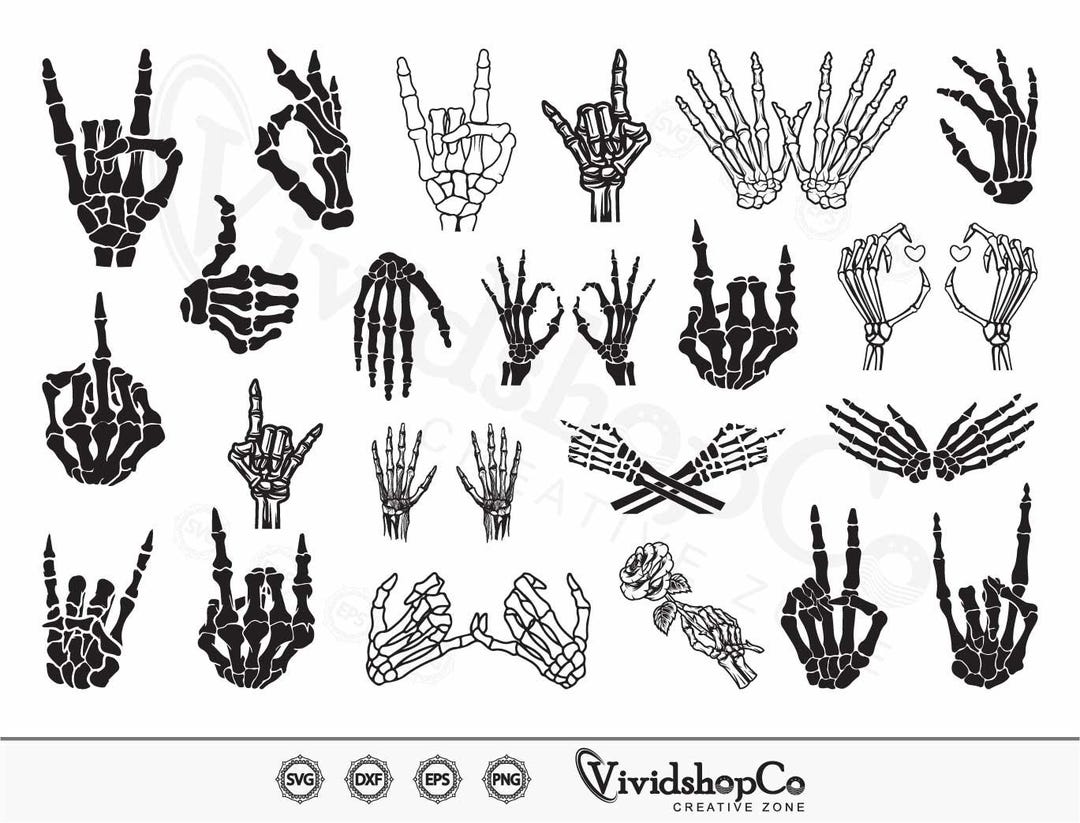 Skeleton Hands SVG, Rack Hand Svg, Skull Skeleton Hand, Clipart, Cut ...