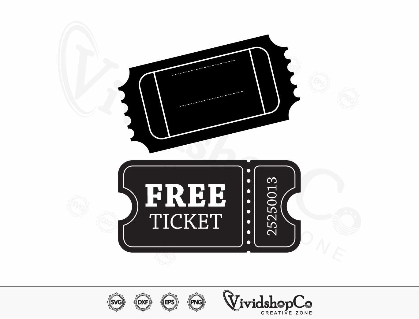 Ticket SVG, Blank Ticket, Admission Ticket, Movie Ticket, Admit One ...