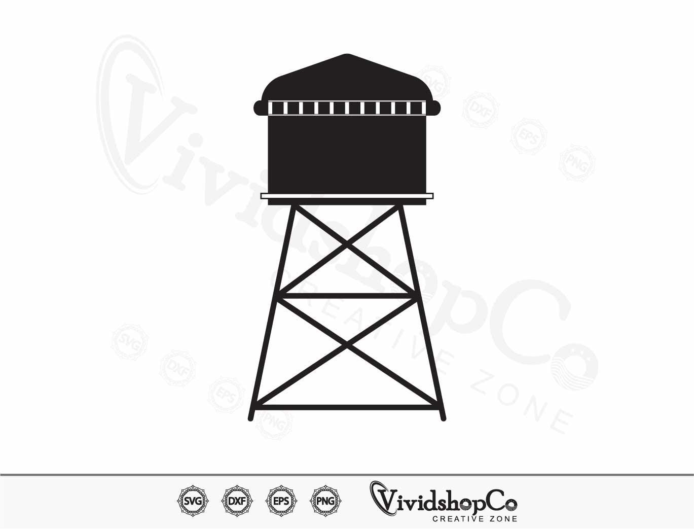 Water Tower SVG, Gilbert Water Tower, City Water Tower, Gruene Tower ...
