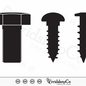 Bolt Screw SVG, Bolt and Nut Svg, Hardware Tool Svg, Bolt Svg, Screw ...