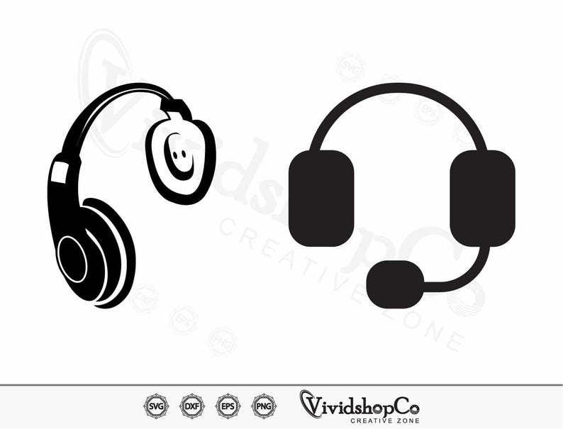 Headset Svg, Headphone Svg, DJ Svg, Music Svg, Headset Clipart, Cut ...