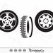 Wheel Svg, Tire Svg, Car Wheel Svg, Wheel Clipart, Cut Files for ...