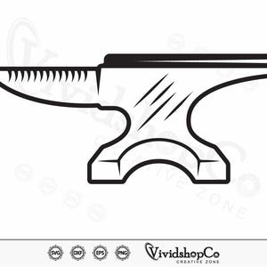 Blacksmith SVG, Anvil Svg, Anvil and Hammer, Tongs Svg, Clipart, Cut ...