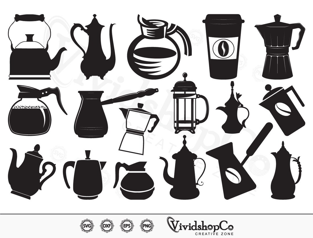 Coffee Pot SVG, Coffeepot Svg, Coffee Svg, Pot Svg, Clipart, Cut Files ...
