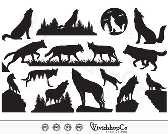 Wolf Baby SVG, Wolf Cub Vector Design for Cutting Machines, Wolf PDF ...