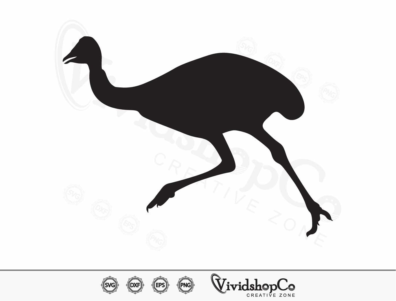 Emu SVG, Bird Svg, Animal Svg, Clipart, Cut Files for Silhouette, Files ...