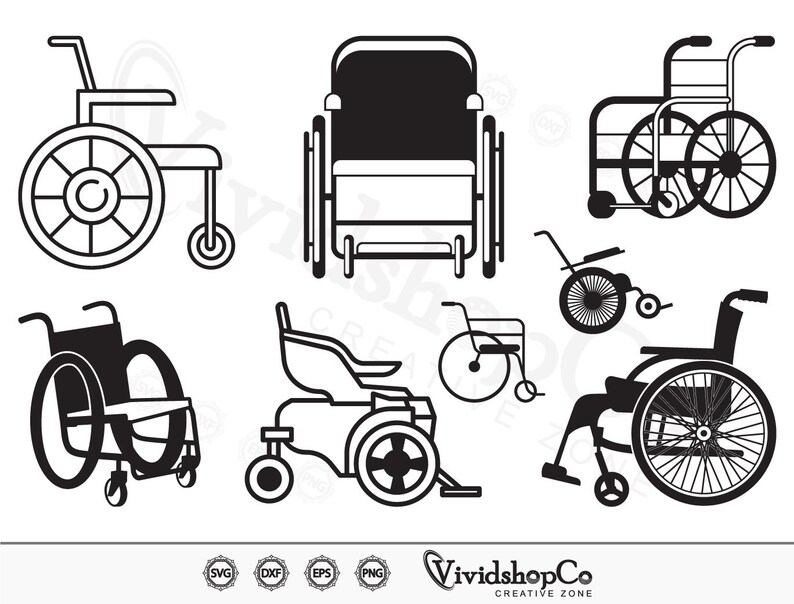 Wheelchair Svg Wheelchair Symbols Handicap Sign Svg Disability Svg Clipart Cut Files For