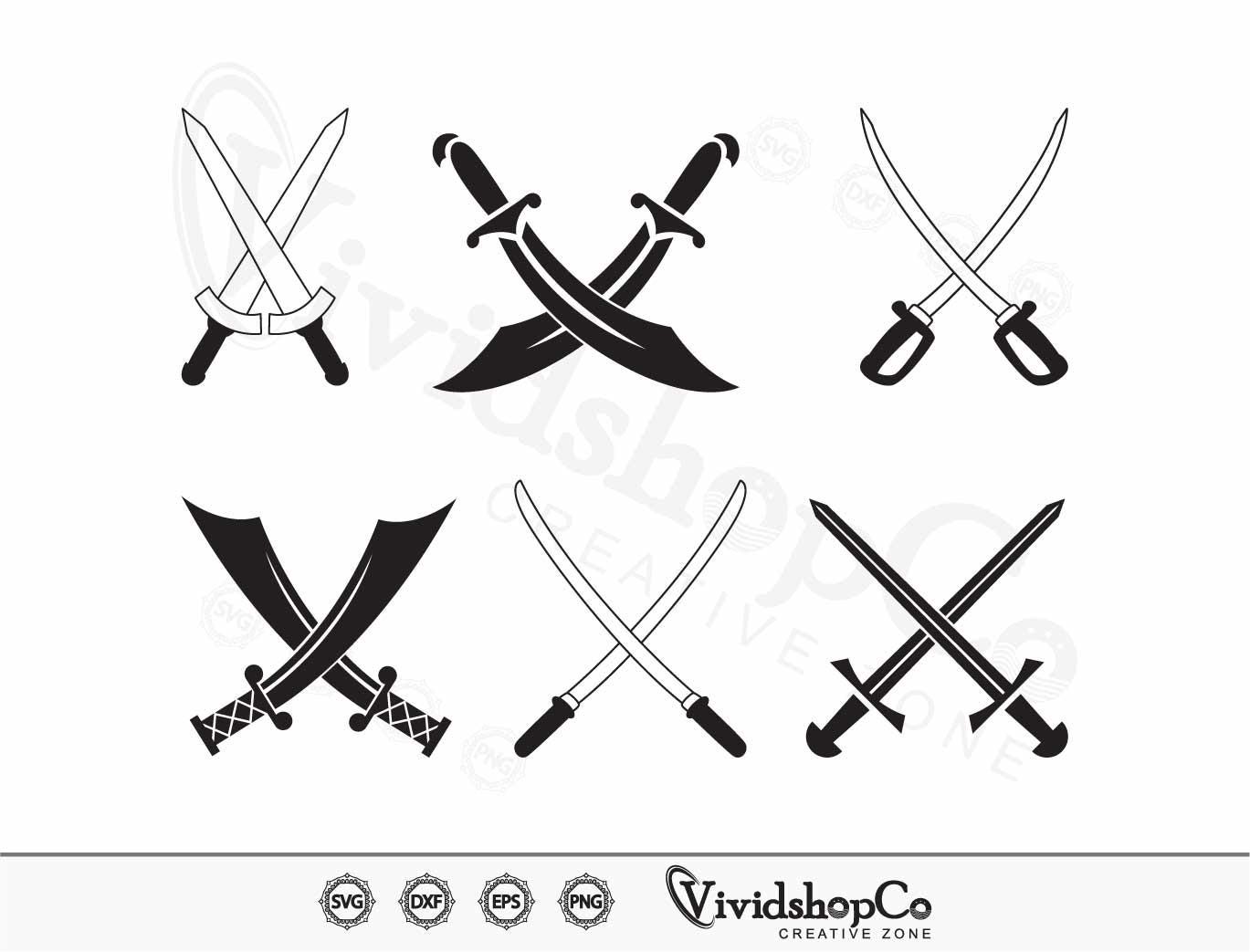 Sword SVG, Dagger Svg, Fancy Svg, Weapons Svg, Clipart, Cut Files for ...