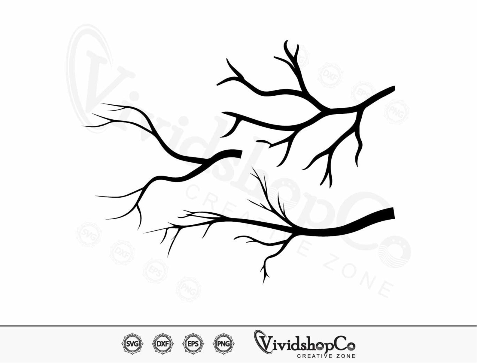 Tree Branch Svg, Clipart, Cut Files for Silhouette, Files for Cricut ...