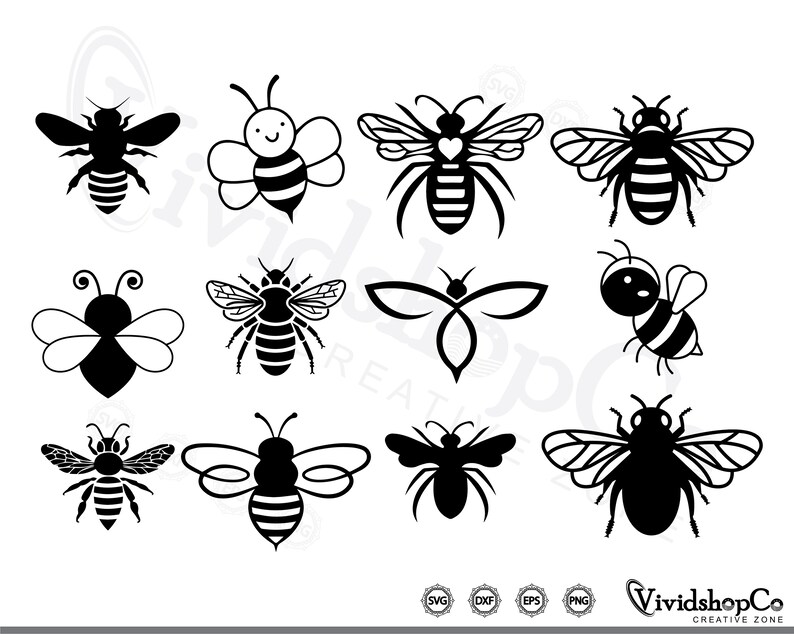 Bee Bundle Svg Bee Svg Bee Clipart Bee Cut Files for | Etsy