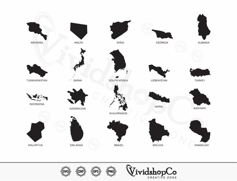 World Map SVG, Countries Map Svg, Map Svg, States Svg, Clipart, Cut ...