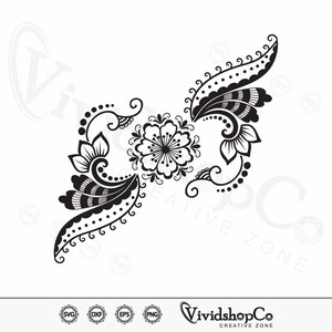Mehndi SVG, Mehndi Flower Svg, Henna Drawing Svg, Clipart, Cut Files ...