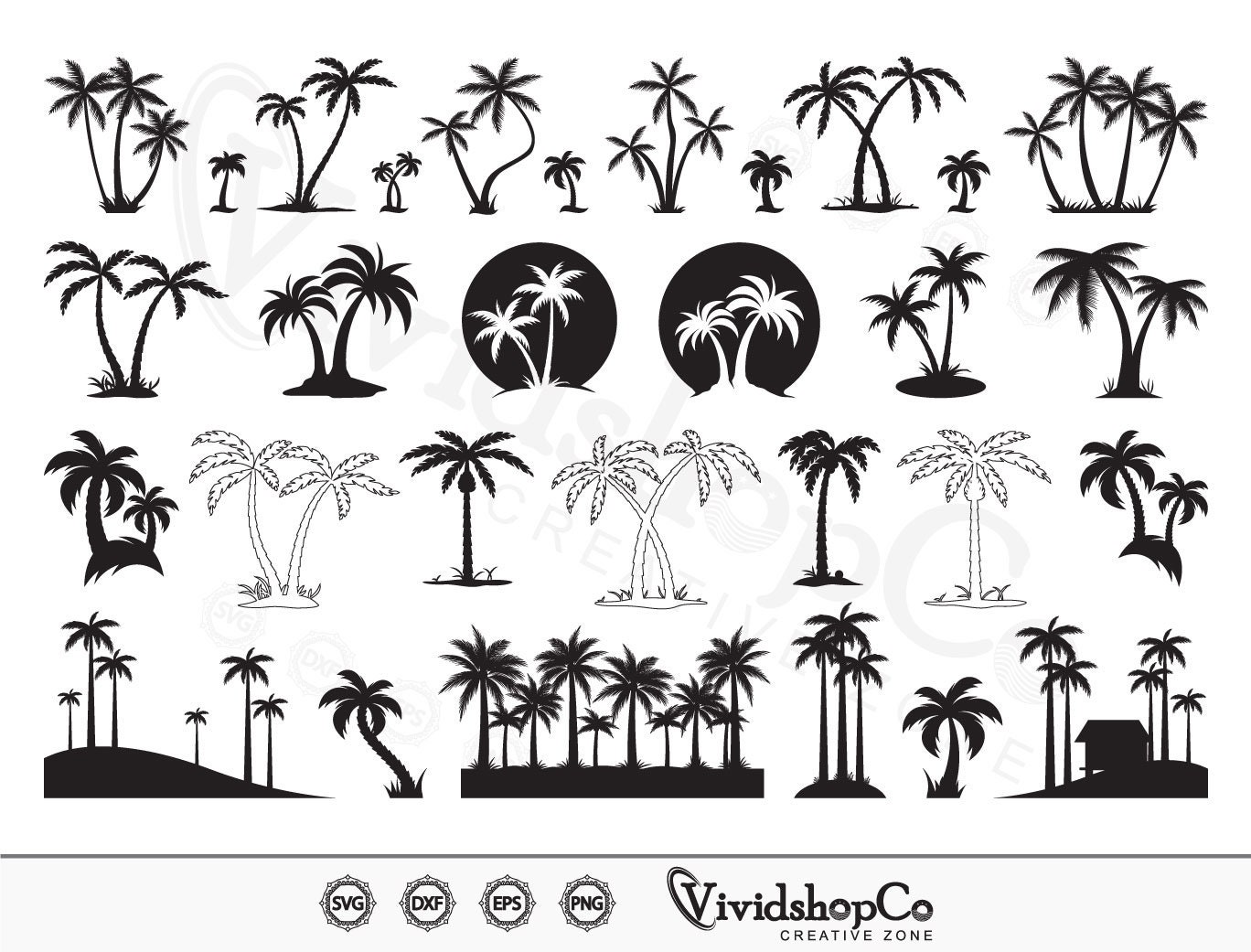 Palm Tree SVG Tree Svg Tropical Svg Beach Palm Svg - Etsy Canada