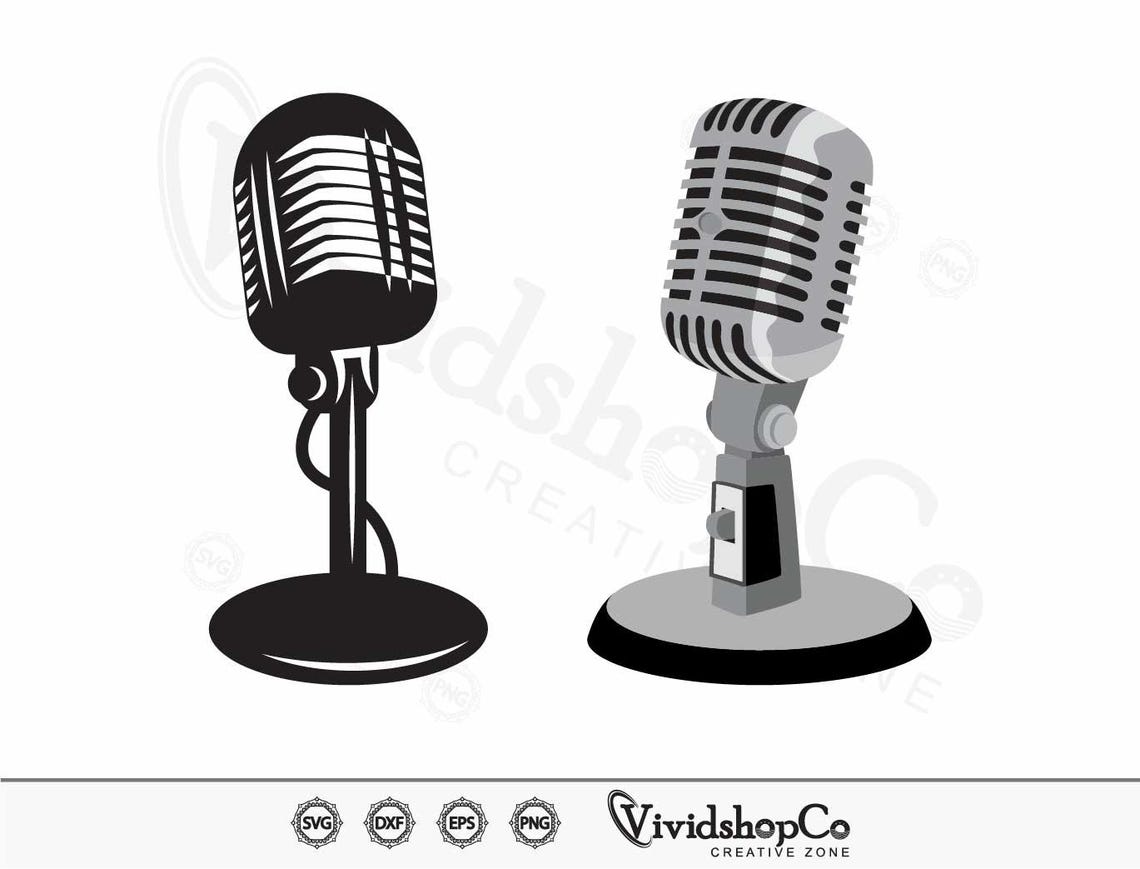 Mikrofon svg, Kopfhörer svg, Mic Stand svg, Musik svg, Clipart ...