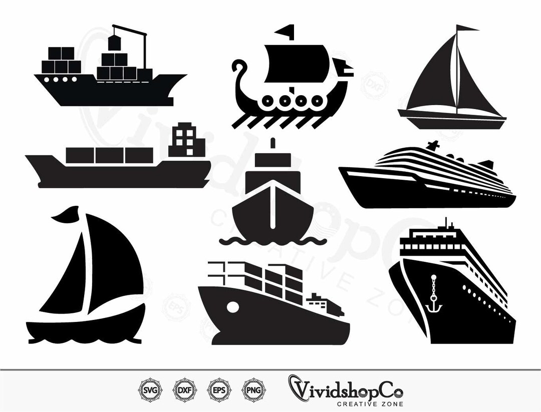 Schiff SVG Bundle, Ship Svg, Boats Svg, Sailing Svg, Schiff Clipart ...