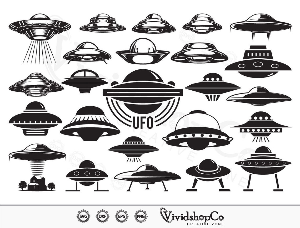 Ufo Svg Space Ship Svg Alien Svg Space Svg Clipart Cut Etsy