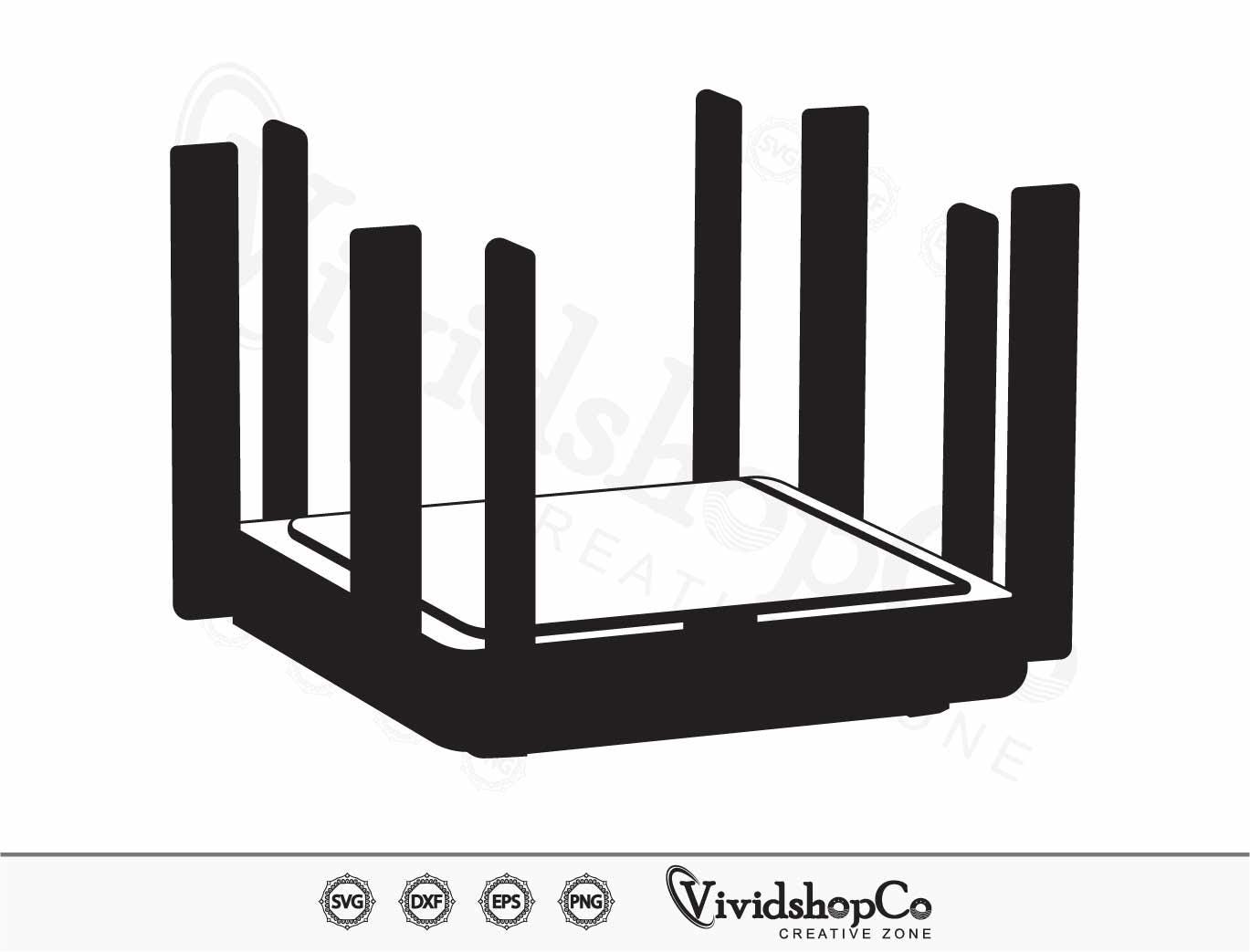 Wifi Router SVG, Router Svg, Clipart, Cut Files for Silhouette, Files ...