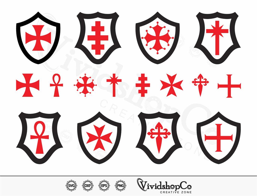 Knights Templar SVG Vector File: T-shirt Design, Clipart (digital ...