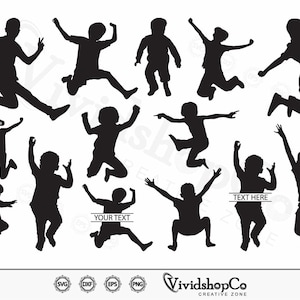 Kids Jumping SVG, Jumping Children Svg, Jumping Svg, Jump Svg, Clipart ...