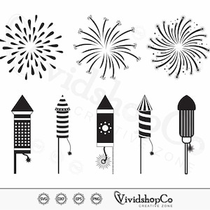 Firecrackers SVG, Fireworks Svg, Independence Day, 4th of July, Clipart ...