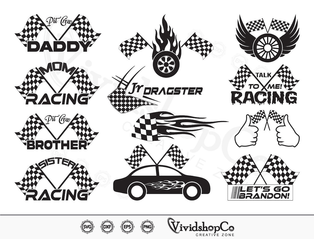 Racing Flags Svg, Pit Crew Flags Clipart, Racing Flags Cut Files for ...