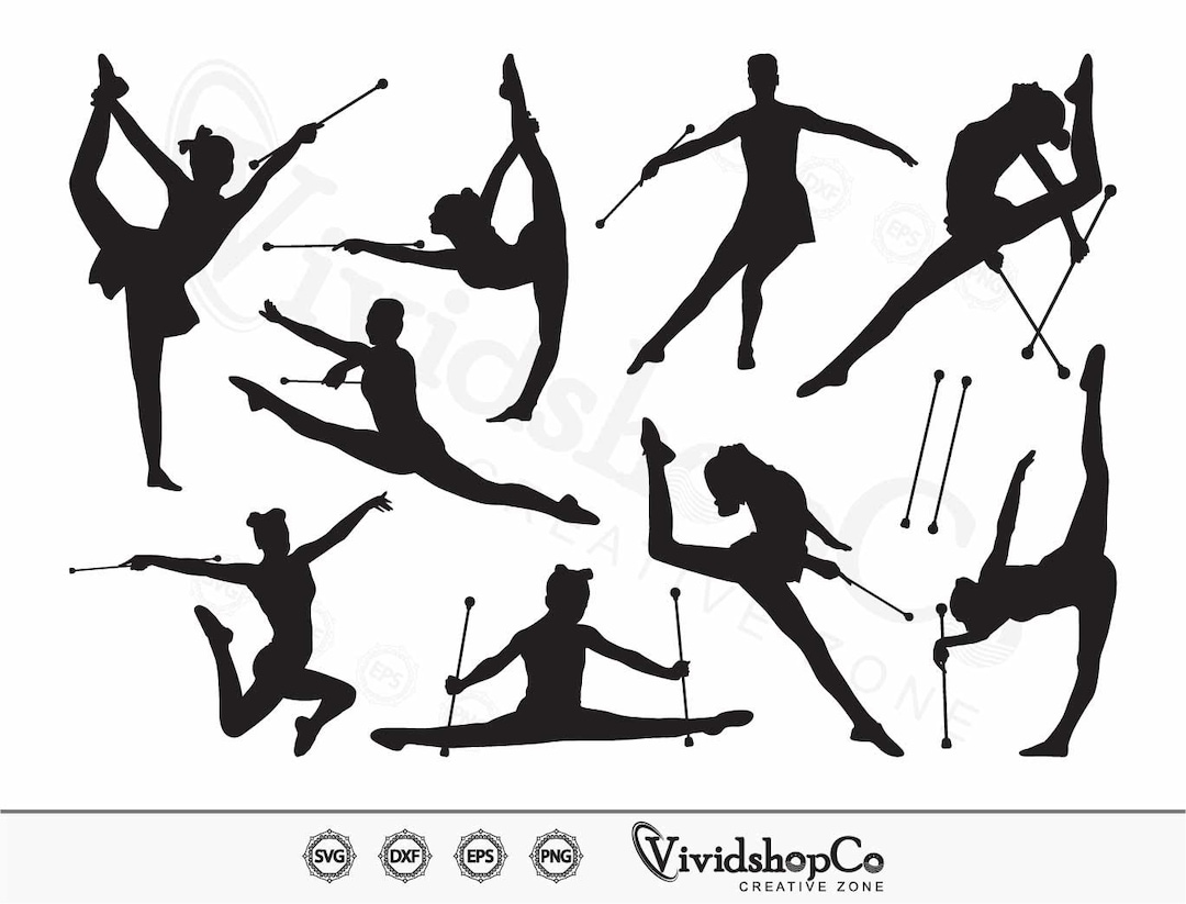 Baton Twirler SVG Baton Twirling, Baton Dancing Girl, Baton Svg ...