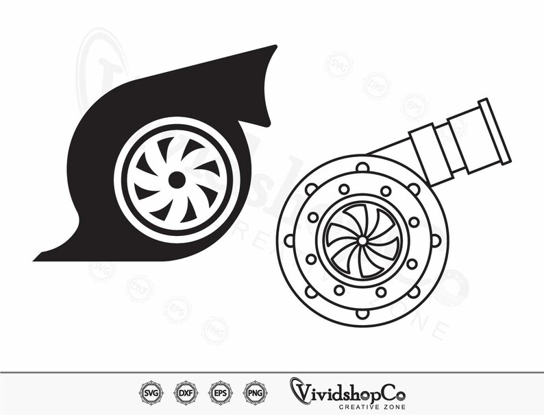 Turbocharger SVG, Turbo Charger Svg, Turbo Svg, Car Turbocharger Svg ...