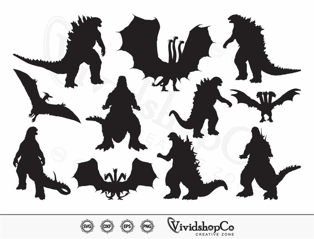 Godzilla SVG, Rodan Godzilla Svg, Godzilla Monster Svg, Ghidorah Svg ...