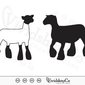 Show Lamb SVG, Market Lamb Svg, Sheep Svg, Show Sheep Svg, Clipart, Cut ...