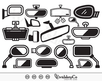 Car Mirror SVG, Car Back Mirror SVG, Car Side Mirror SVG, Rear View ...