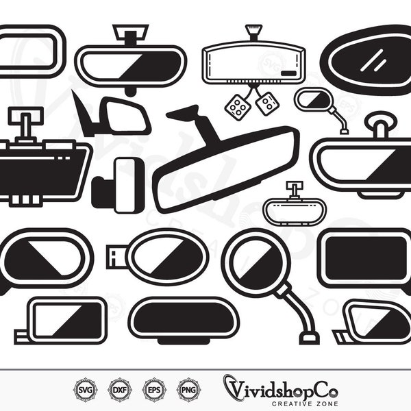 Car Side Mirror Svg - Etsy