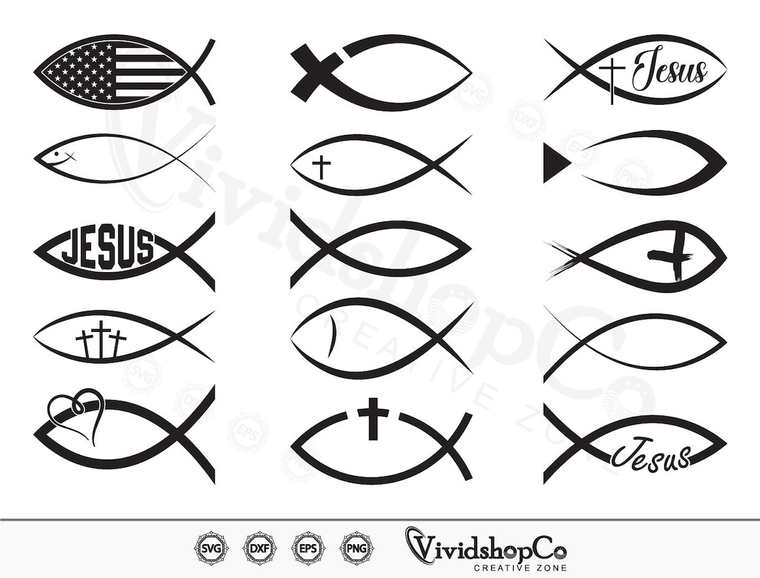 Christian Fish SVG, USA Christian Fish, Jesus Fish Svg, Christian Svg ...
