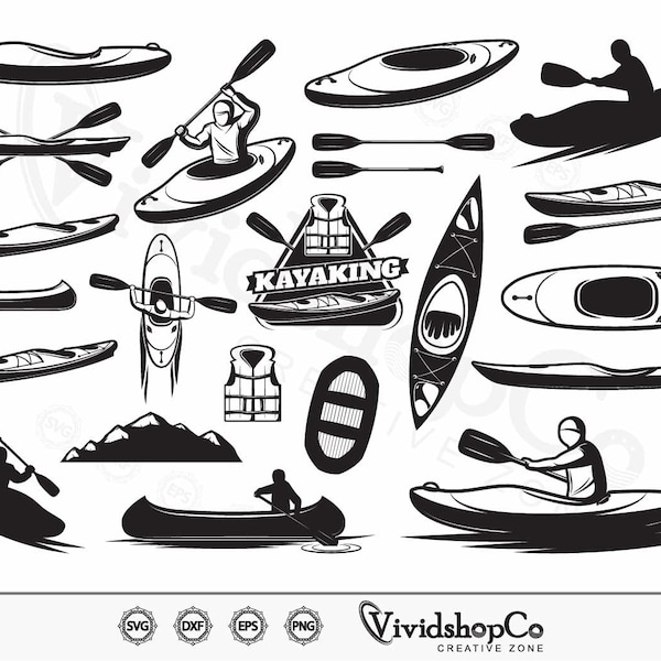 Svg Kayak - Etsy