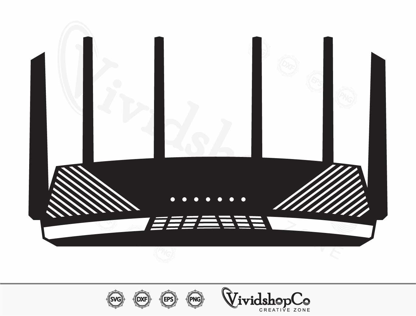 Wifi Router SVG, Router Svg, Clipart, Cut Files for Silhouette, Files ...
