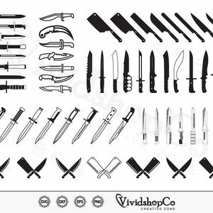 Knife SVG, Kitchen Knife Svg, Pocket Knife Svg, Knives Svg, Clipart ...