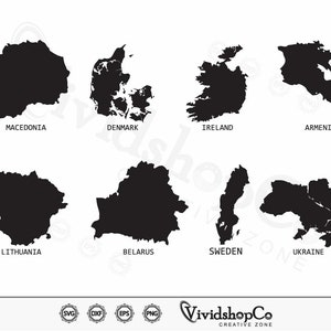 Countries Map Svg, World Map Svg, Map Svg, States Svg, Clipart, Cut ...