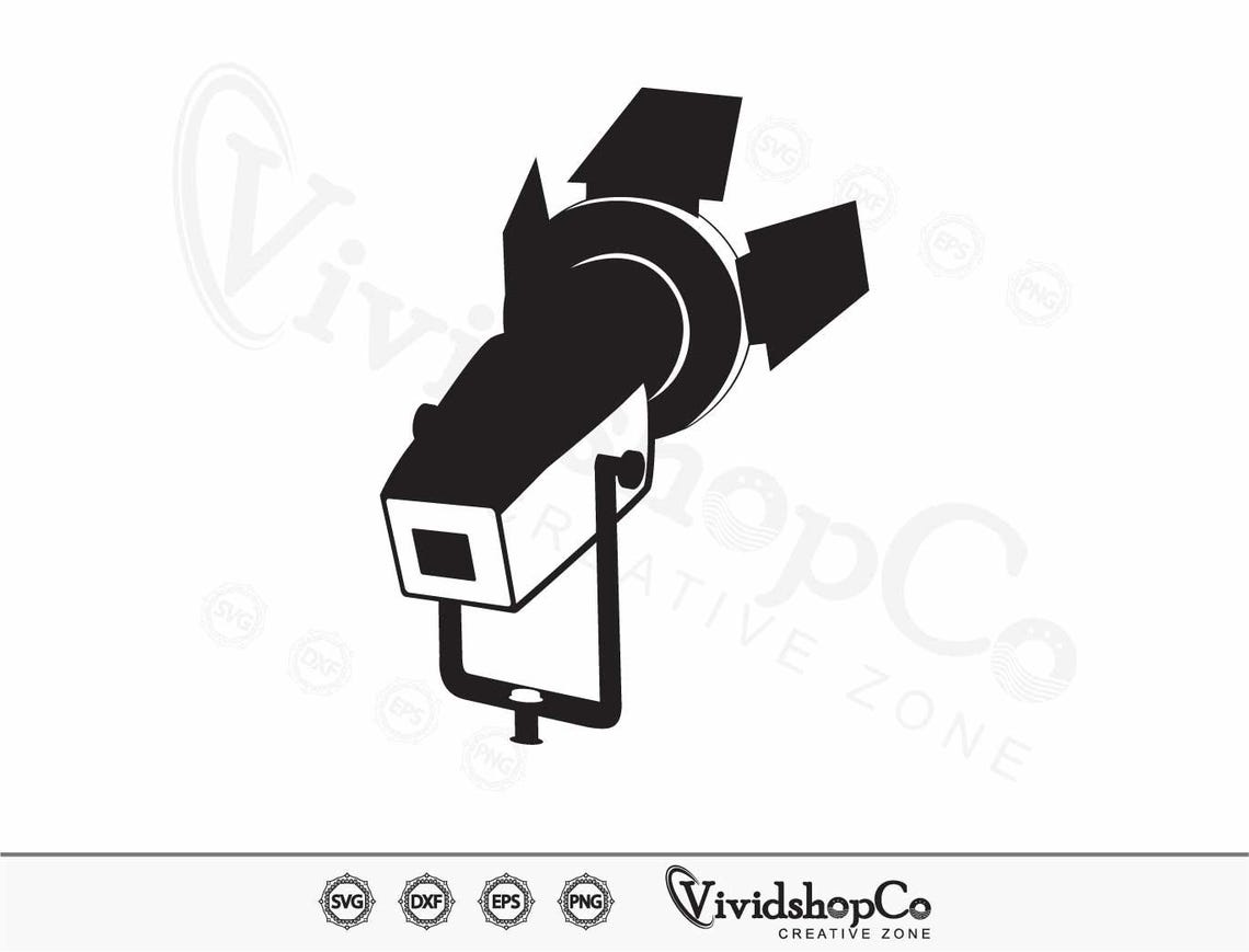 Stage Lighting Svg, Director Light Svg, Lighting Svg, Spotlight Svg ...