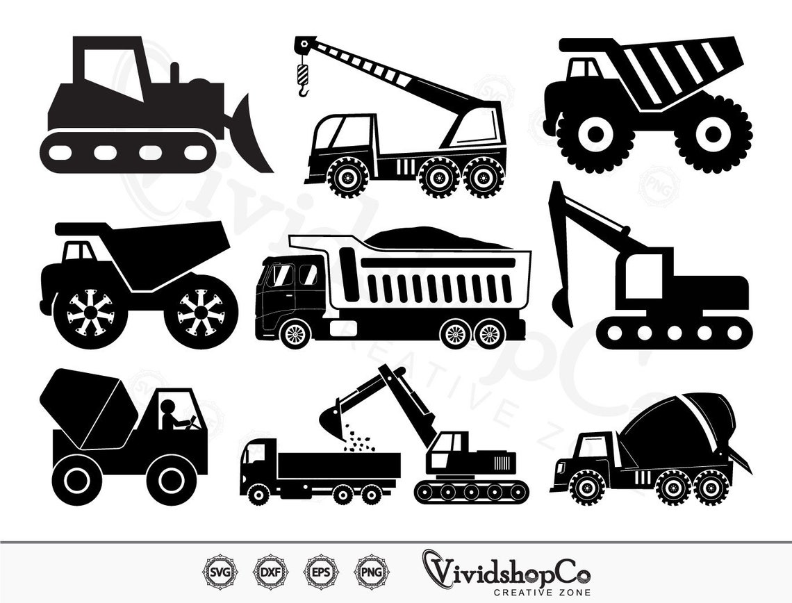 Construction Svg Trucks Svg Dump Truck Svg Construction - Etsy