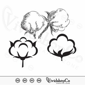 Coton Flower Svg, Flower Svg, Clipart, Cut Files for Silhouette, Files ...