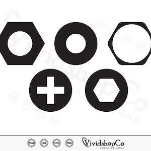 Bolt Screw SVG, Bolt and Nut Svg, Hardware Tool Svg, Bolt Svg, Screw ...