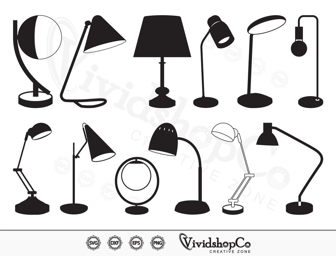 Desk Lamp SVG Table Lamp Svg Lamp Svg Street Light Svg - Etsy