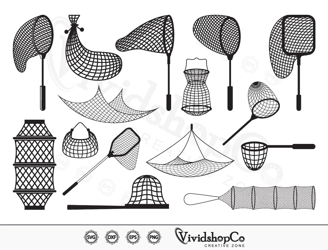 Fishing Net SVG, Fishing Svg, Net Svg, Clipart, Cut Files for Silhouette, Files for Cricut ...
